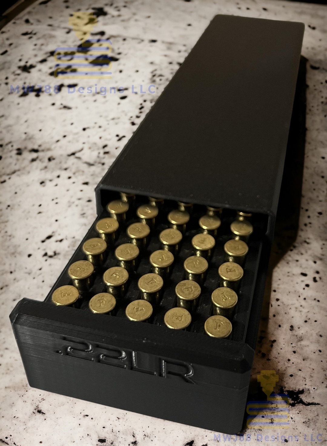 Sliding Ammo Case - .22lr - 100rd - Ammo Storage Bullet Box Case - 100 ...