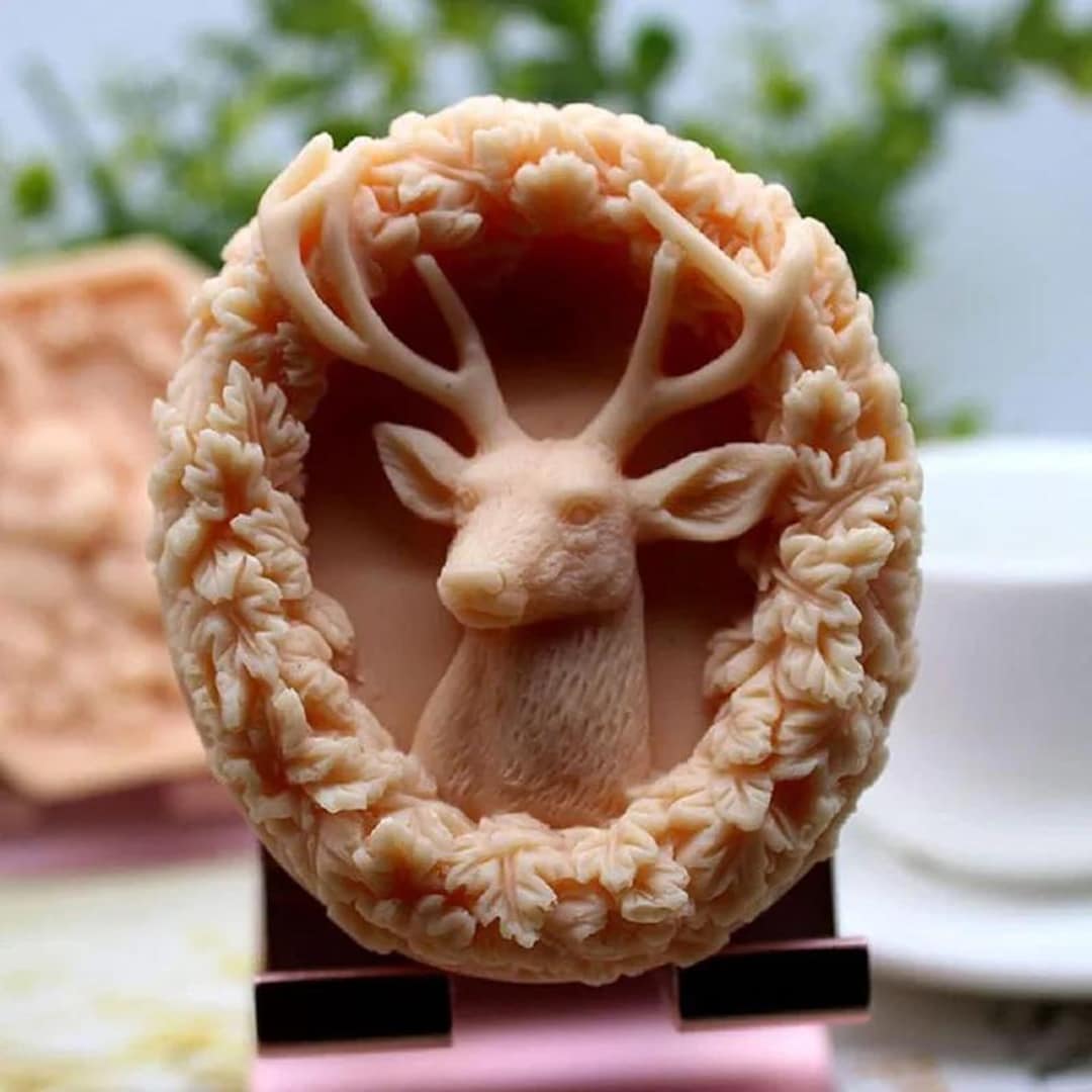 Deer Head Silicone Mold, Animal Shape Soap Molding, DIY Scented Candle ...