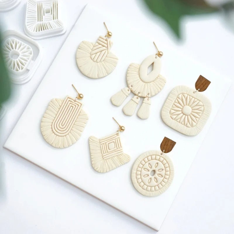 Plastic Macrame Polymer Clay Cutter Mold, Eco-friendly, Smooth Pattern ...