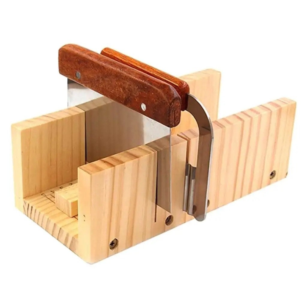 Wood Soap Cutting Box With Blade and Wavy Cutter, Soap Mold Wooden ...