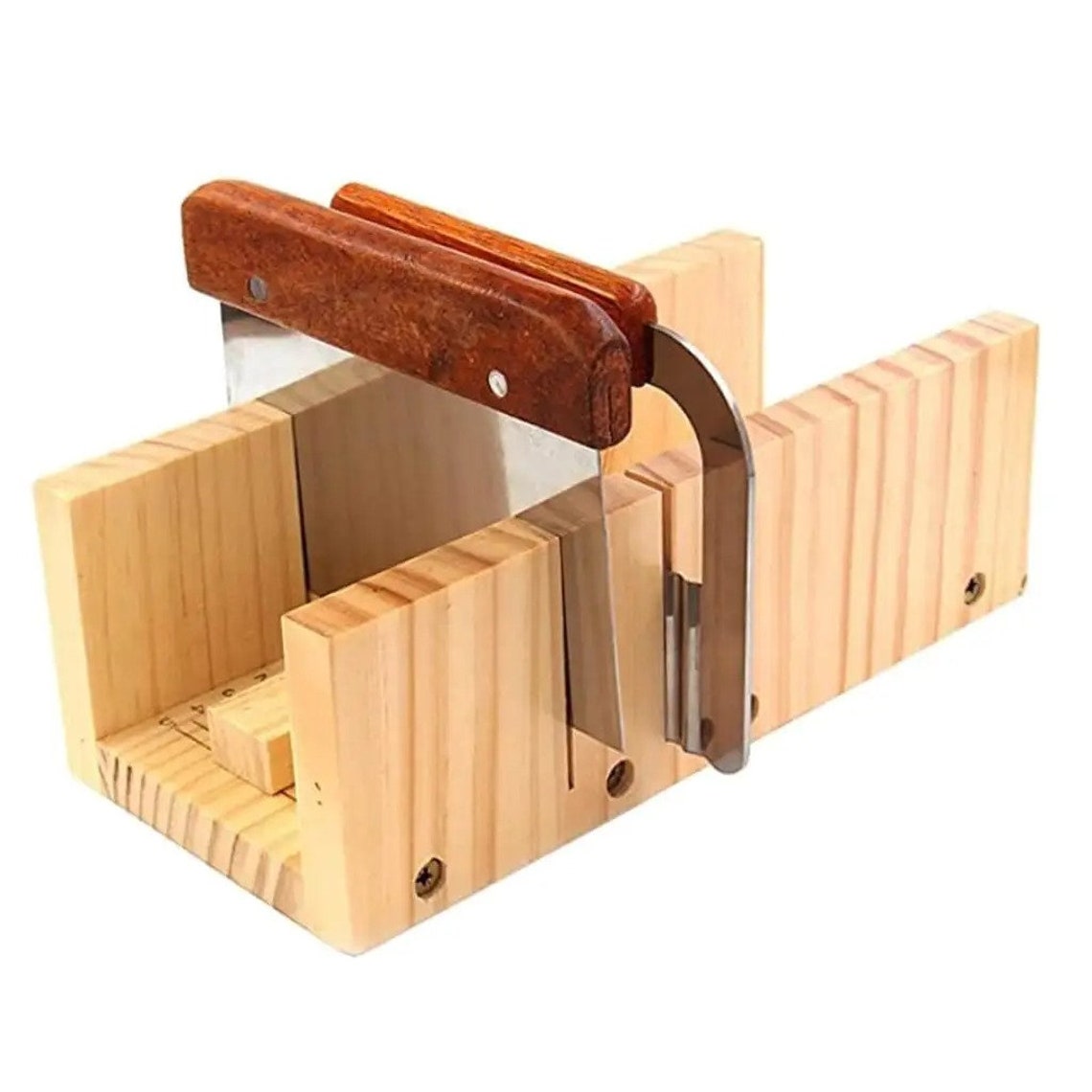 Wood Soap Cutting Box With Blade and Wavy Cutter, Soap Mold Wooden ...