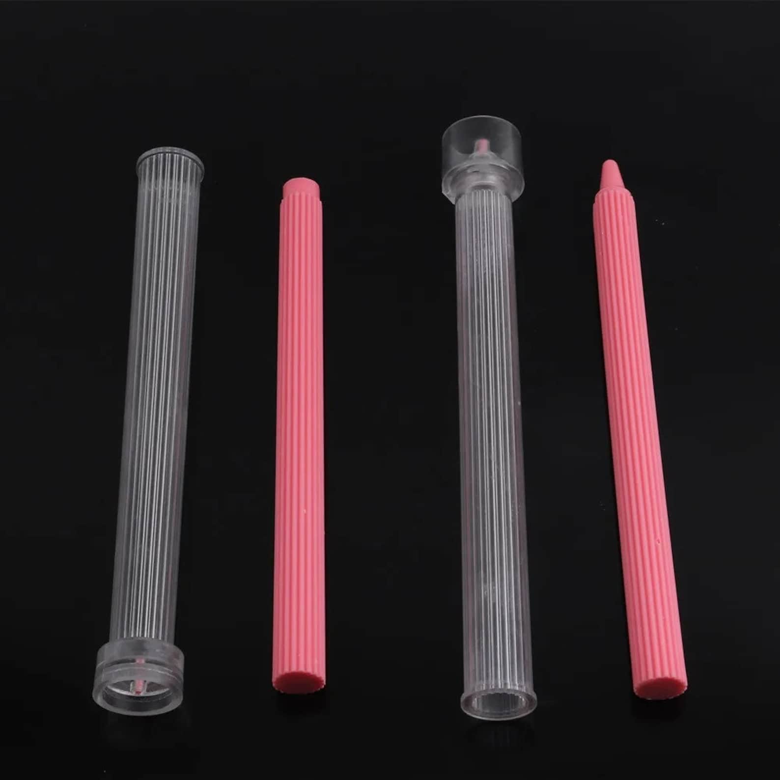 Long Pole Stripe Cylindrical Candle Mold, Transparent Acrylic Plastic ...