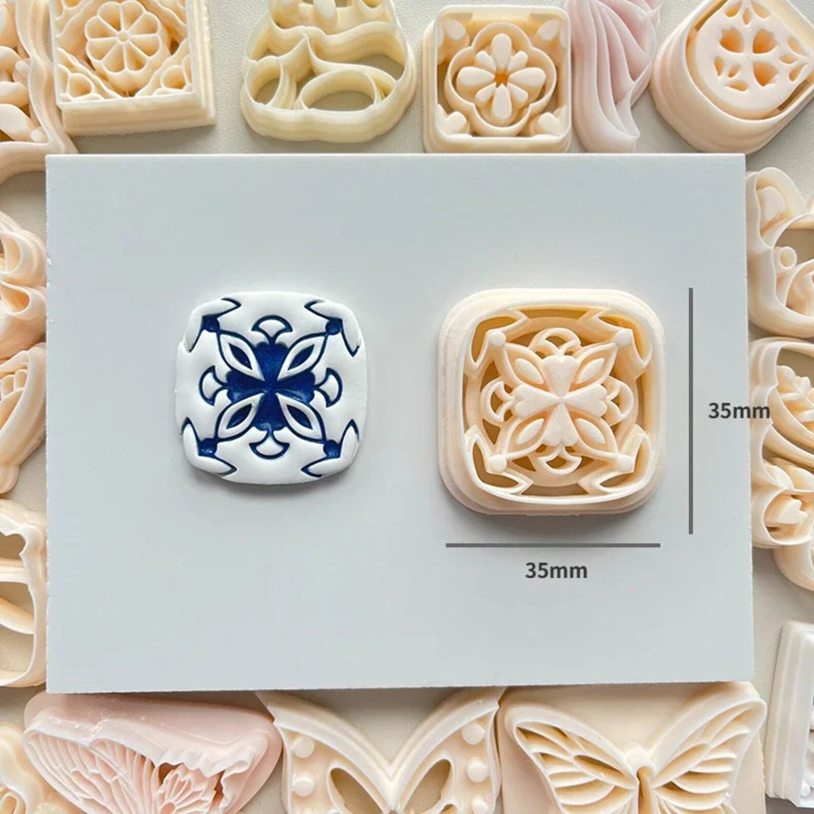 Pottery Clay Mold Stamp, Flower Emboss, Heat Resistant Template, for ...