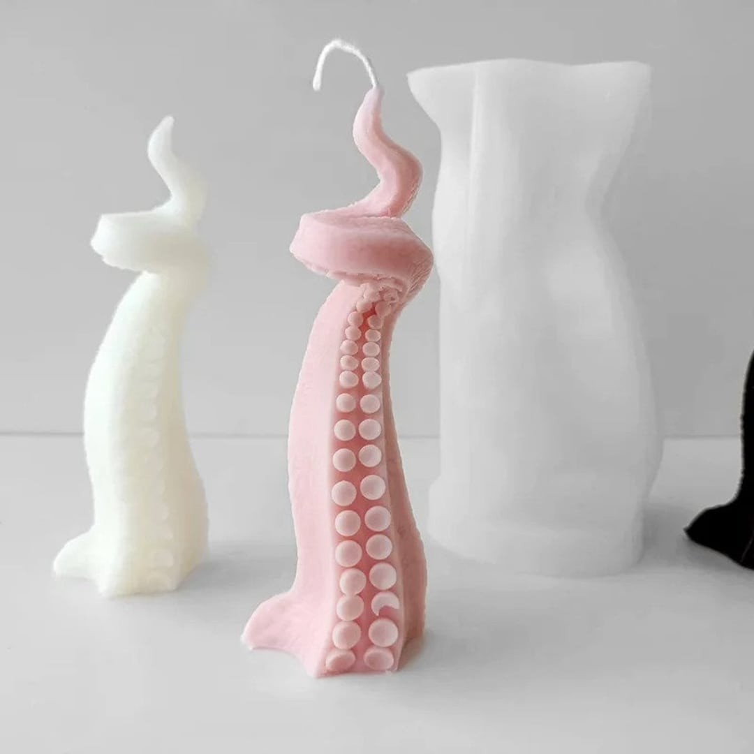 Octopus Tentacle Candle Silicone Mold, Animal Heat Resistant Template ...