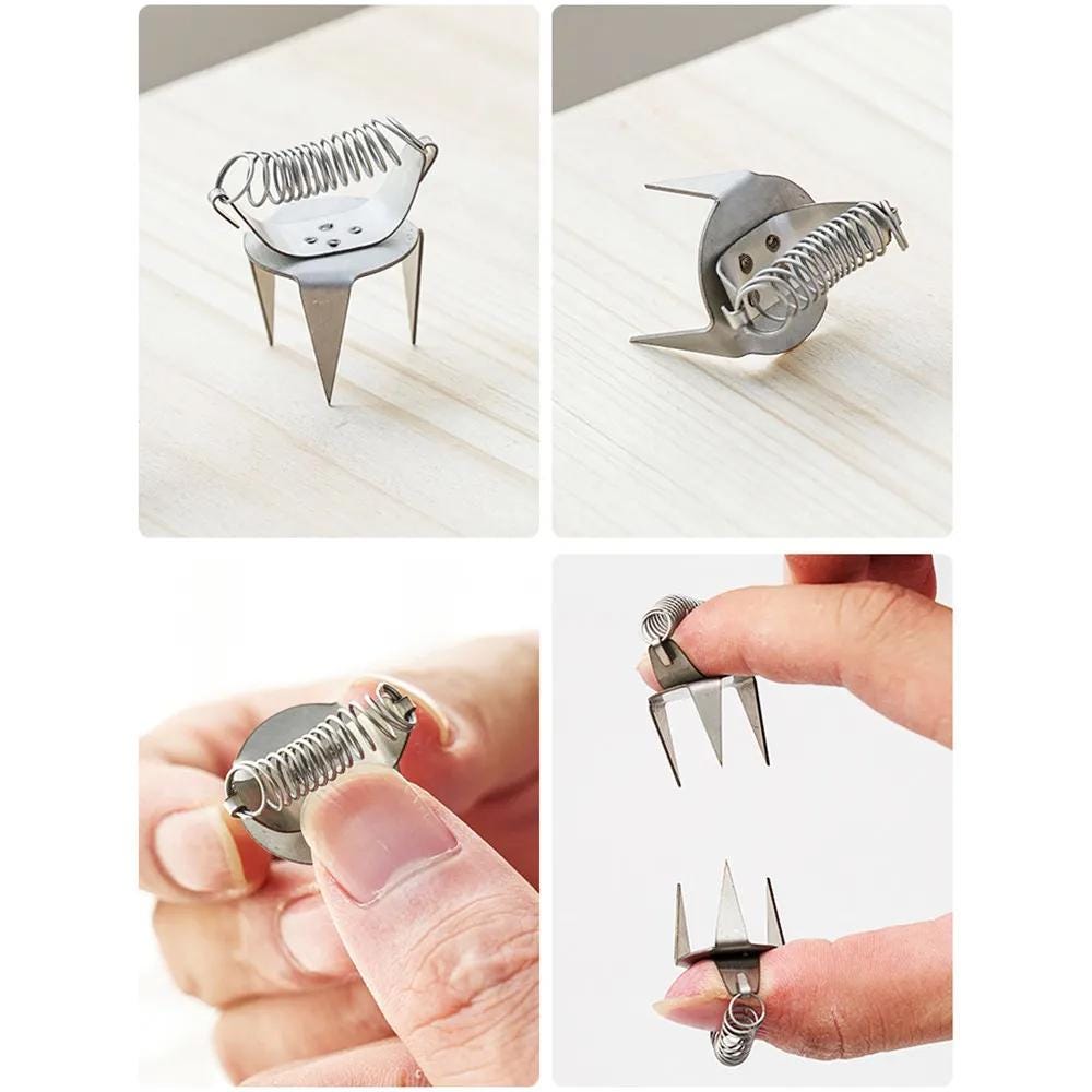 2pcs Pottery Clay Dipping Tong Stainless Steel Clip Sturdy Glaze Clamp For Diy Handmade