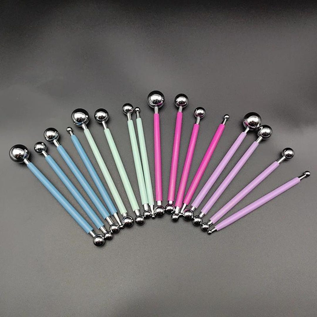 8pcs, Pottery Stainless Steel Indentation Pen, End Ball, for DIY ...