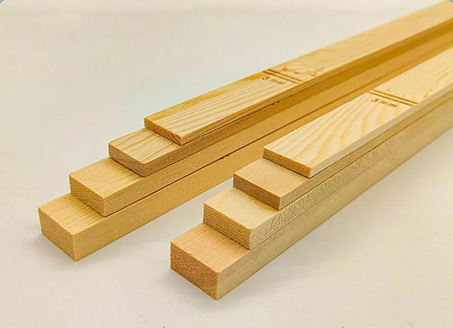 8pcs, Clay Rolling Stick Mud Guide, Wood Strips, Uniform Thickness, for ...