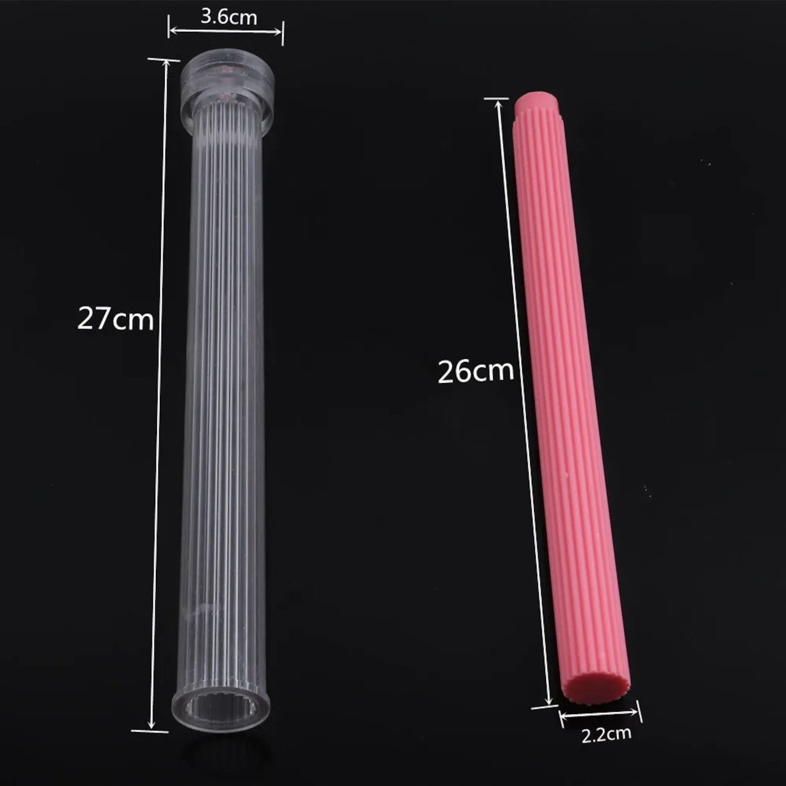 Long Pole Stripe Cylindrical Candle Mold, Transparent Acrylic Plastic ...