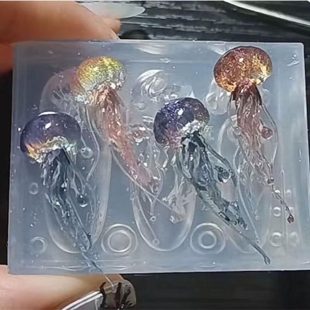 Soft Silicone Jellyfish Molds, Unique Ocean-themed Arts Jewelry ...