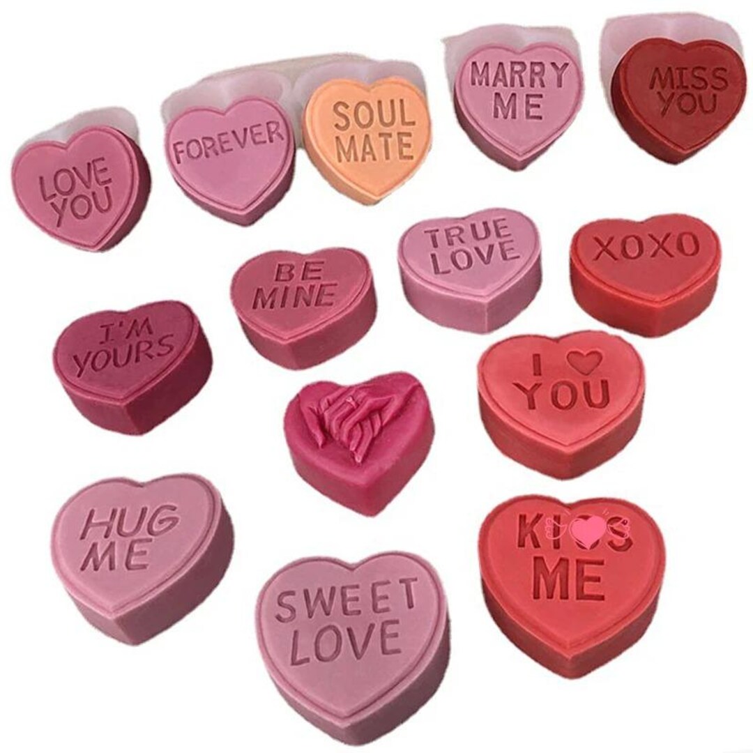 3D Heart-shaped Candle Mold, Silicone, Valentine’s Day Resin Gypsum ...