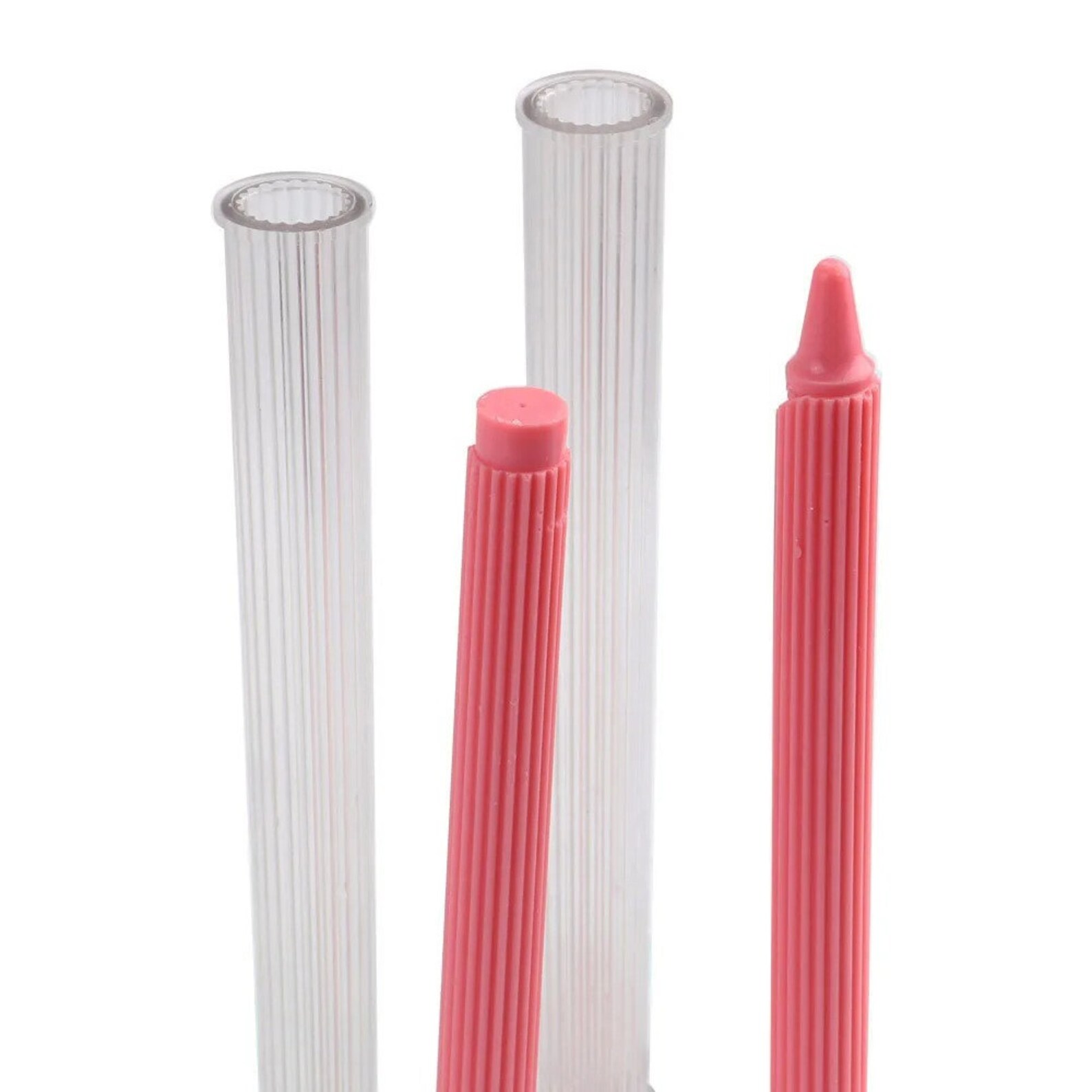 Long Pole Stripe Cylindrical Candle Mold, Transparent Acrylic Plastic ...