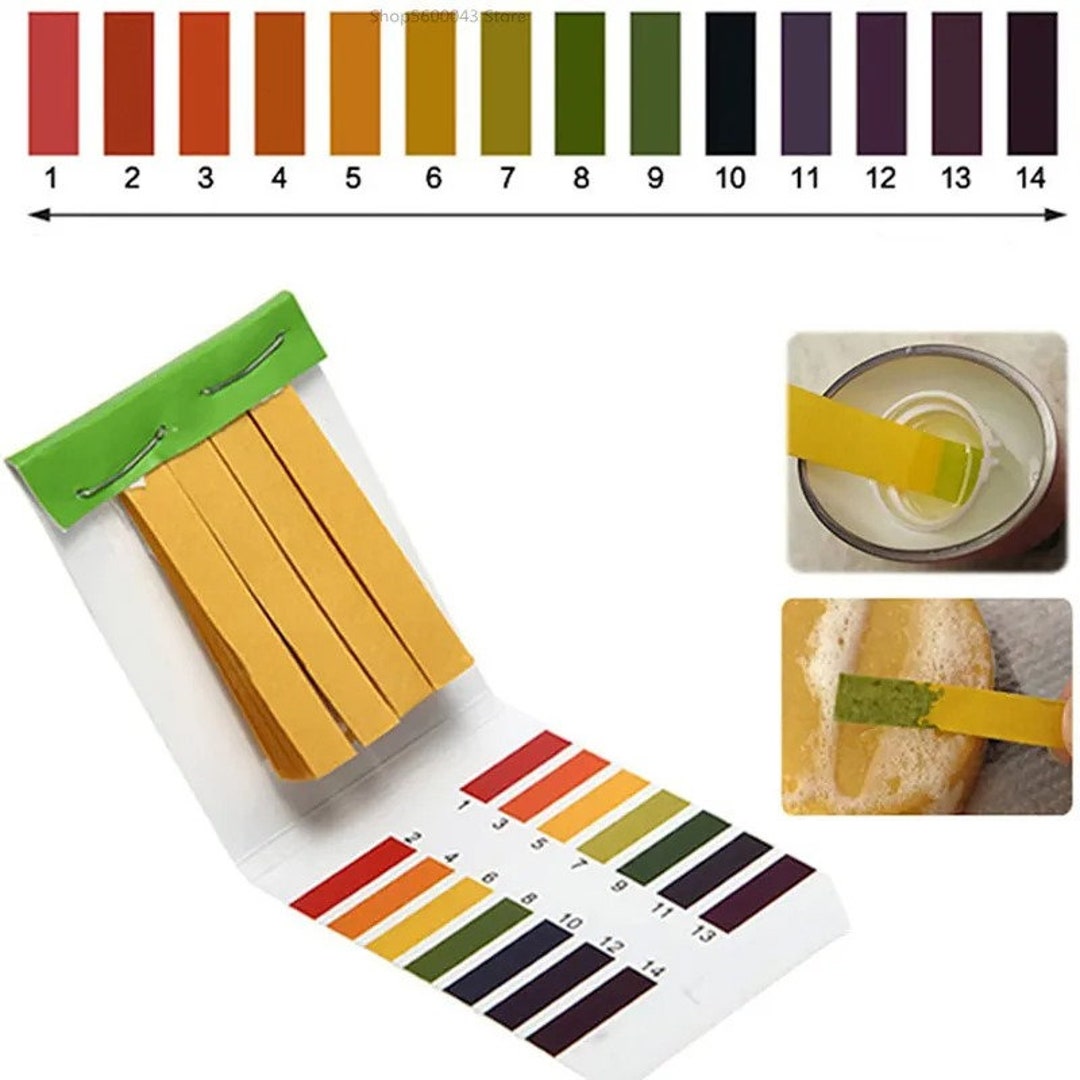 80pcs PH Test Strips for Making Handmade Cold Soap Supplies, Alkaline ...