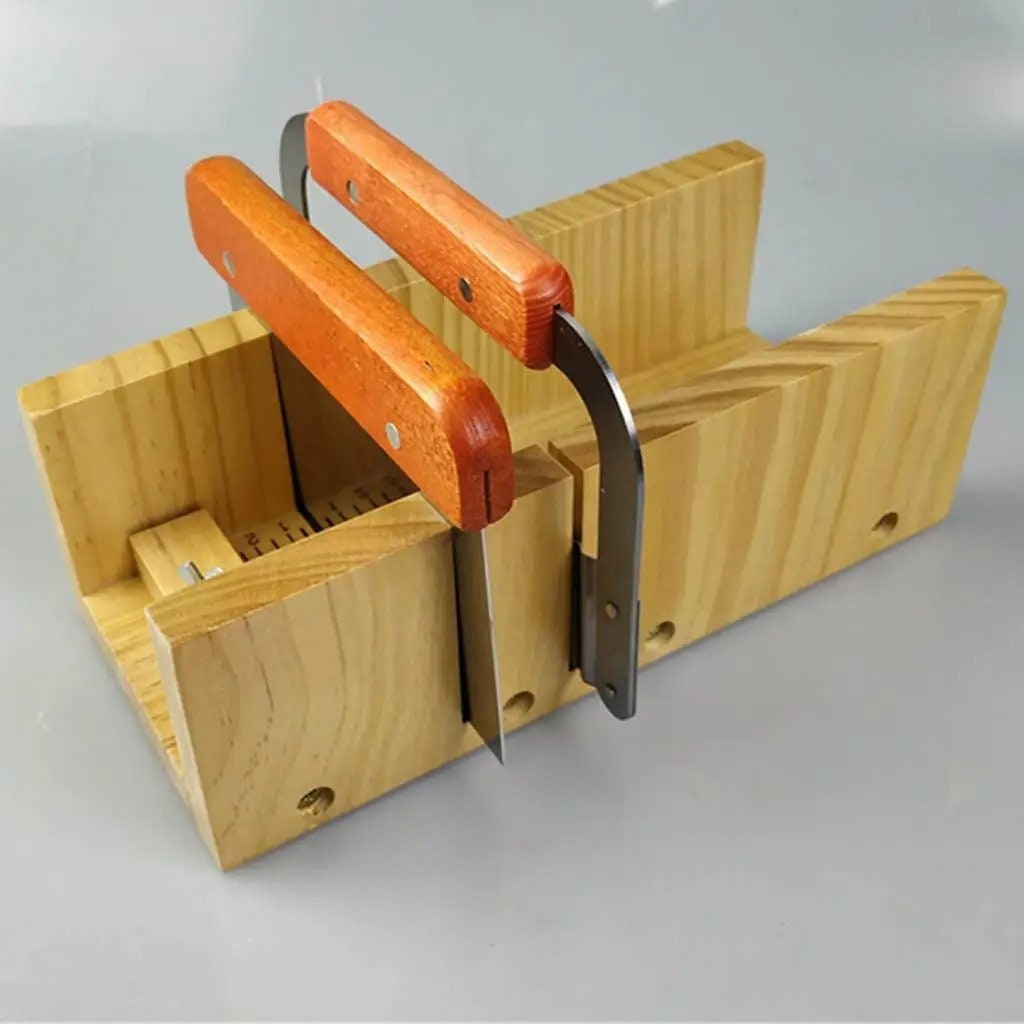 Wood Soap Cutting Box With Blade and Wavy Cutter, Soap Mold Wooden ...