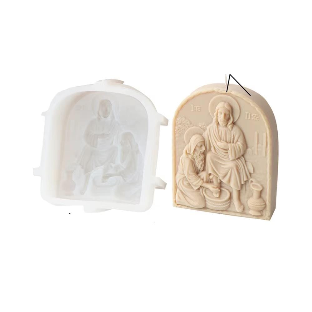 Religious Crafts Candle Mold, Silicone, Virgin Mary, Jesus Holy ...