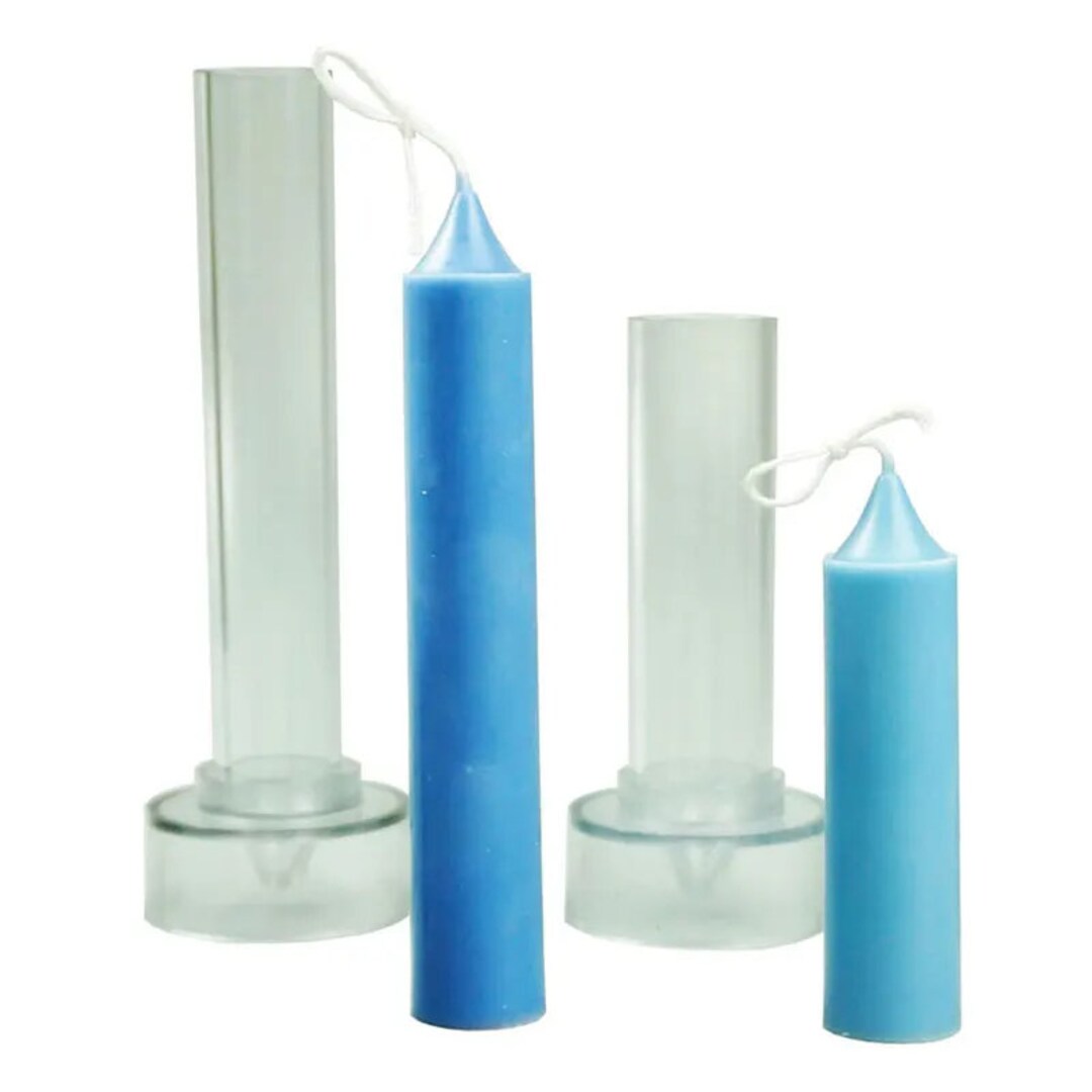 Long Candle Plastic Mold, Smooth, Transparent Wax Holder, for DIY ...
