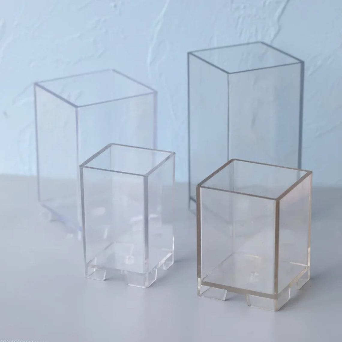 Square Candle Transparent Mold, Acrylic Plastic Aromatherapy Cave Craft ...