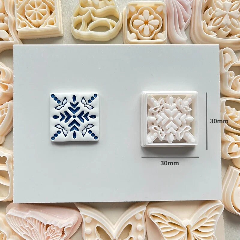 Pottery Clay Mold Stamp, Flower Emboss, Heat Resistant Template, for ...