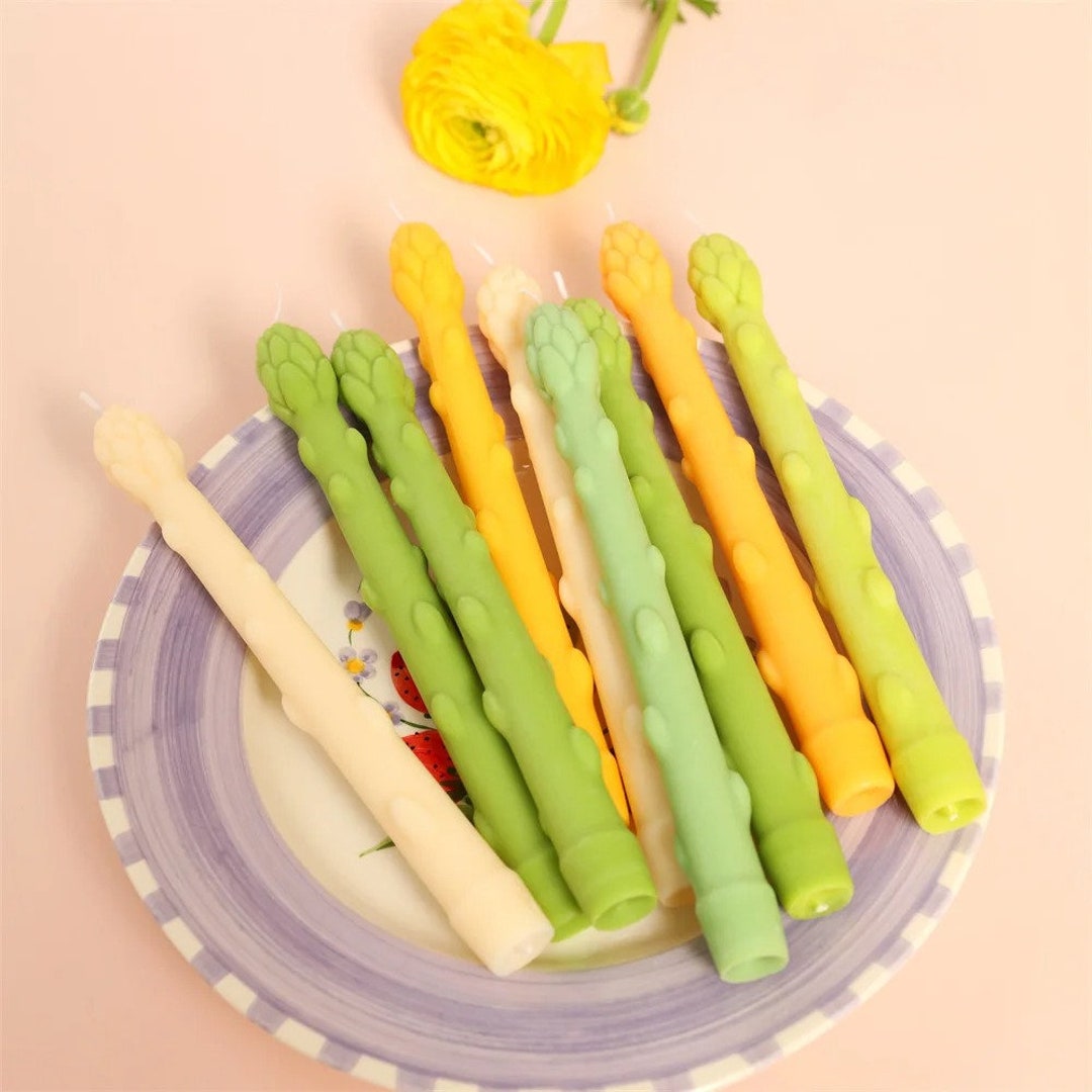 Asparagus Shape Candle Silicone Mold, Candlestick Smooth Template, DIY ...