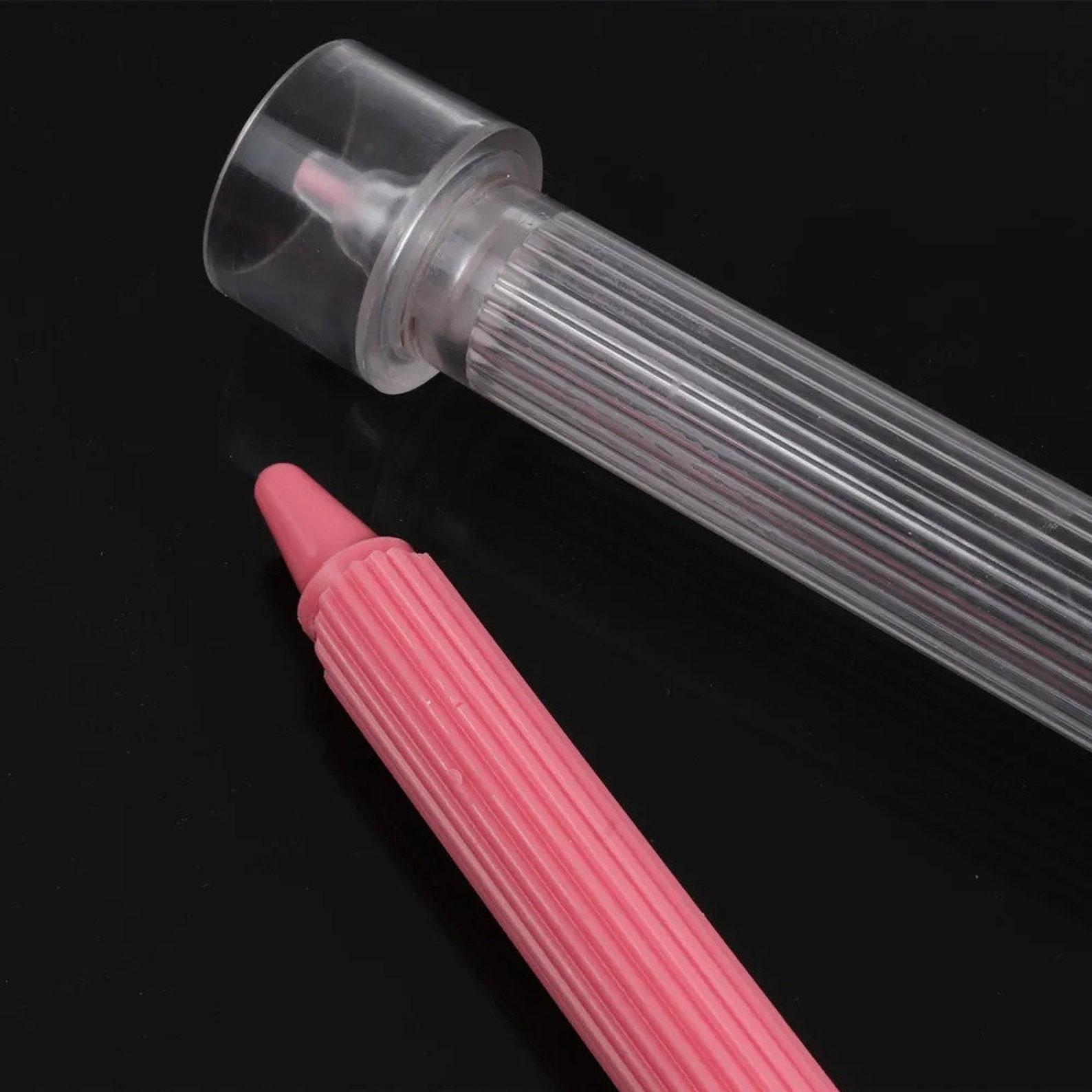 Long Pole Stripe Cylindrical Candle Mold, Transparent Acrylic Plastic ...