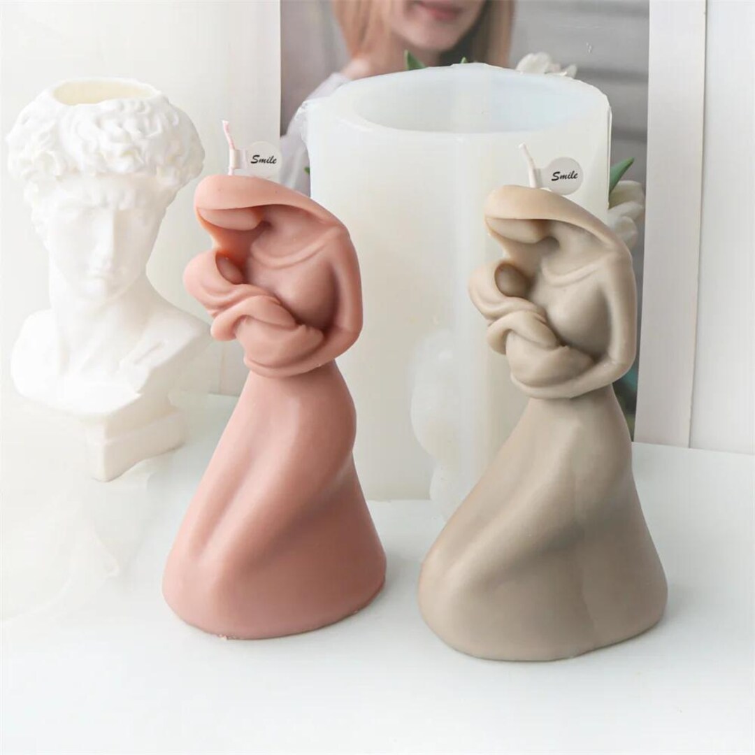 Candle Mold, Silicone, Virgin Mary Hugging Baby Shape, Prayer Posture ...