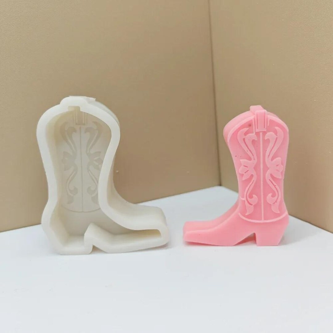 Cowboy Boot Silicone Candle Mold, Easy to Release, Flexible Pattern ...