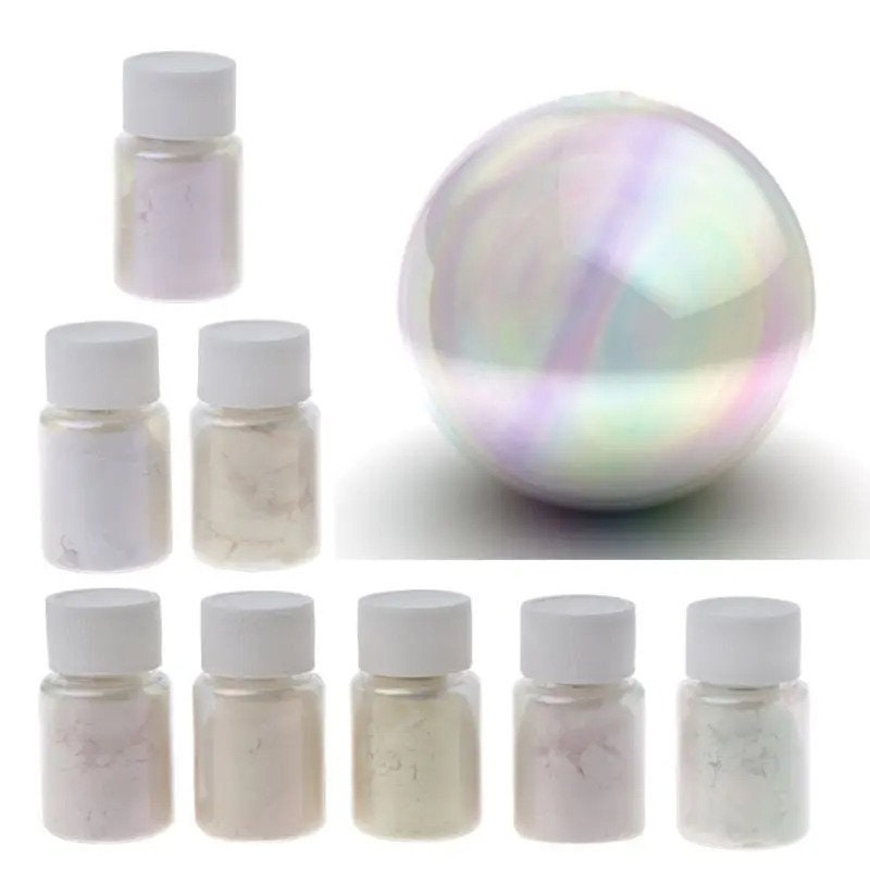 8 Bottles Pearl Pigment Bundle, Mica Powder Supply, Aurora Pearl ...