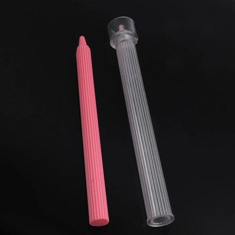 Long Pole Stripe Cylindrical Candle Mold, Transparent Acrylic Plastic ...