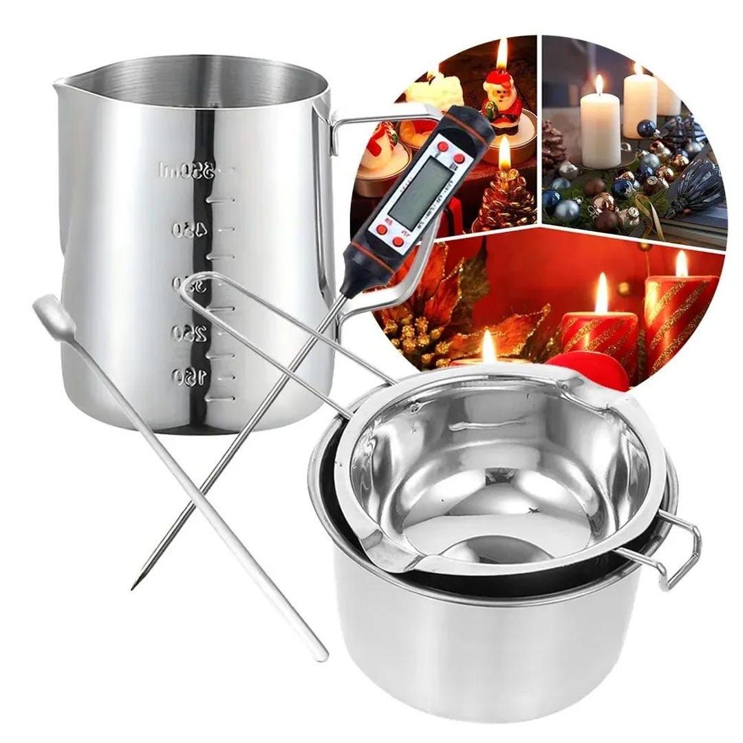 Candle Making Tool Set, 1/3/5pcs, Stainless Steel, 400ml/800ml Wax ...