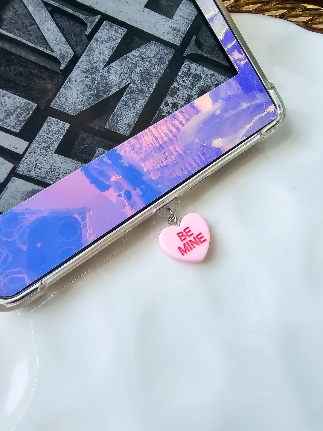 Candy Heart Dust Plug Charm, Kindle Charm, iPad Charm, Phone Charm ...