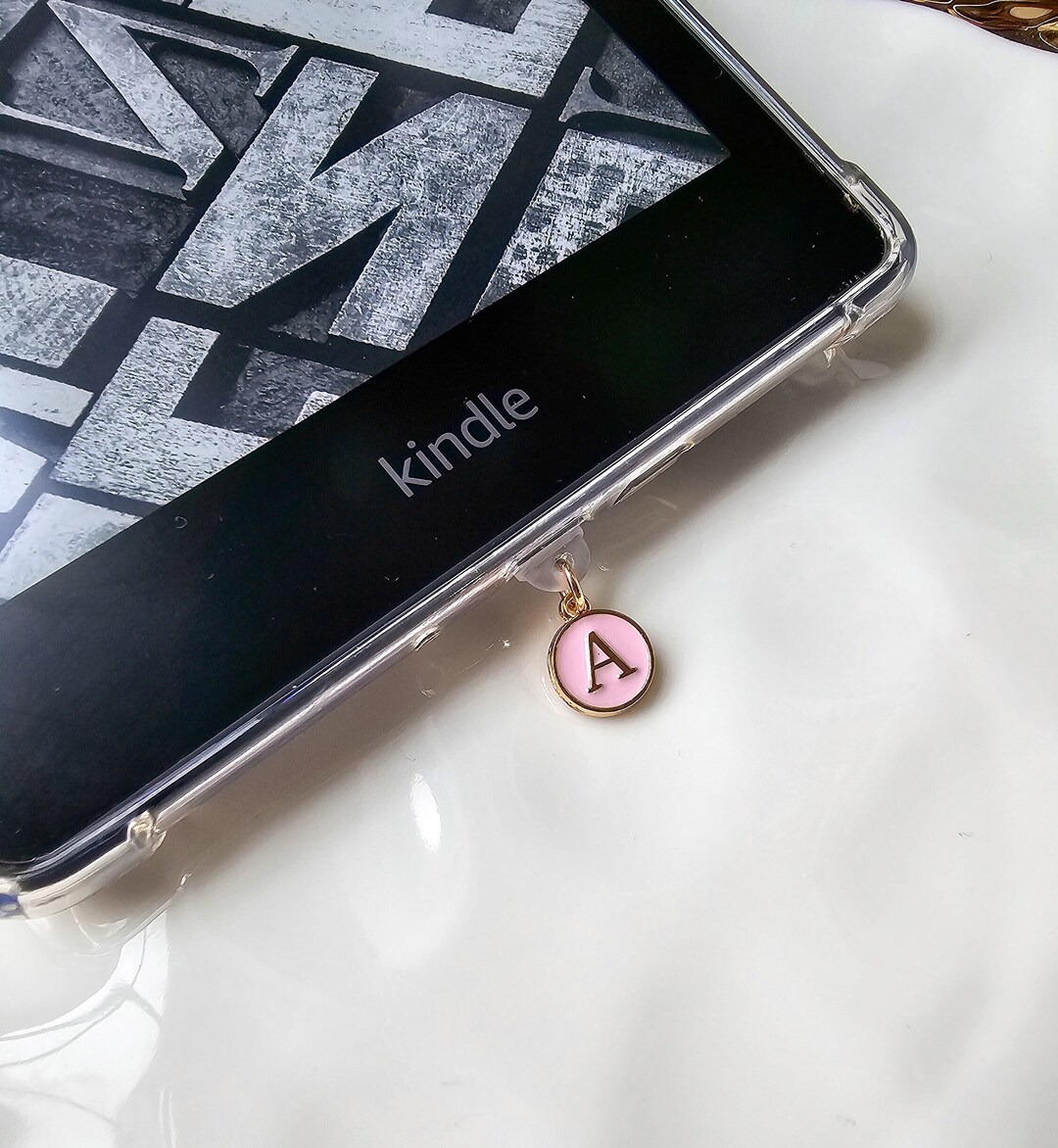 Personalized Initial Dust Plug Charm, Kindle, Ipad, Android, Iphone ...