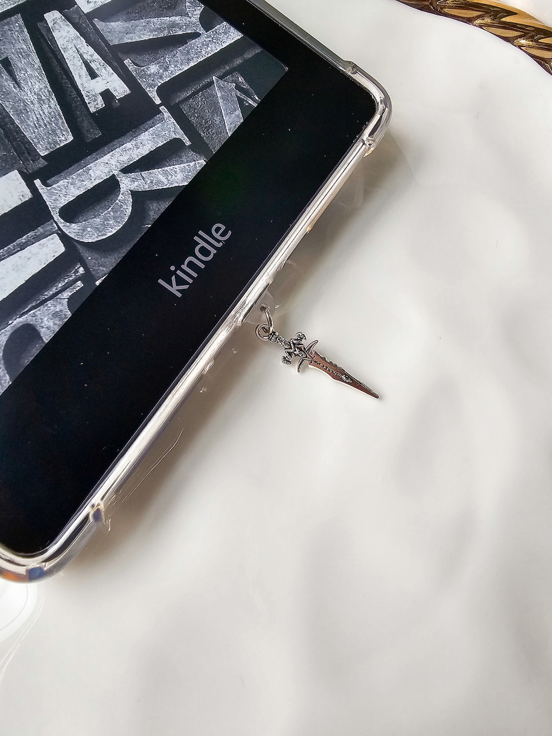 Dagger Dust Plug Charm, Kindle Charm, iPad Charm, Phone Charm, Micro ...