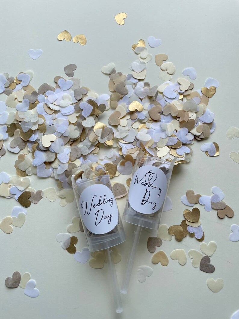 Biodegradable Confetti Popper, Vintage Wedding Decoration, Personalized ...