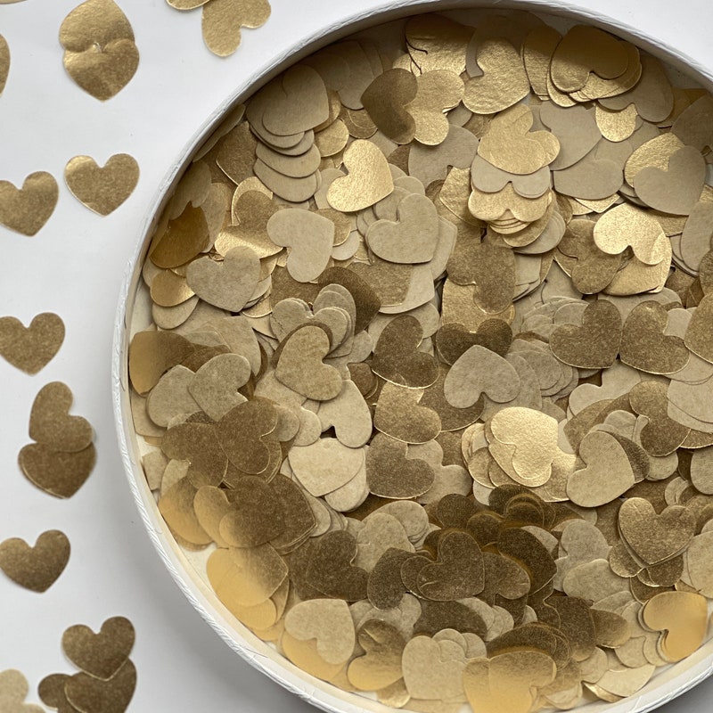 Gold Heart Confetti - Etsy