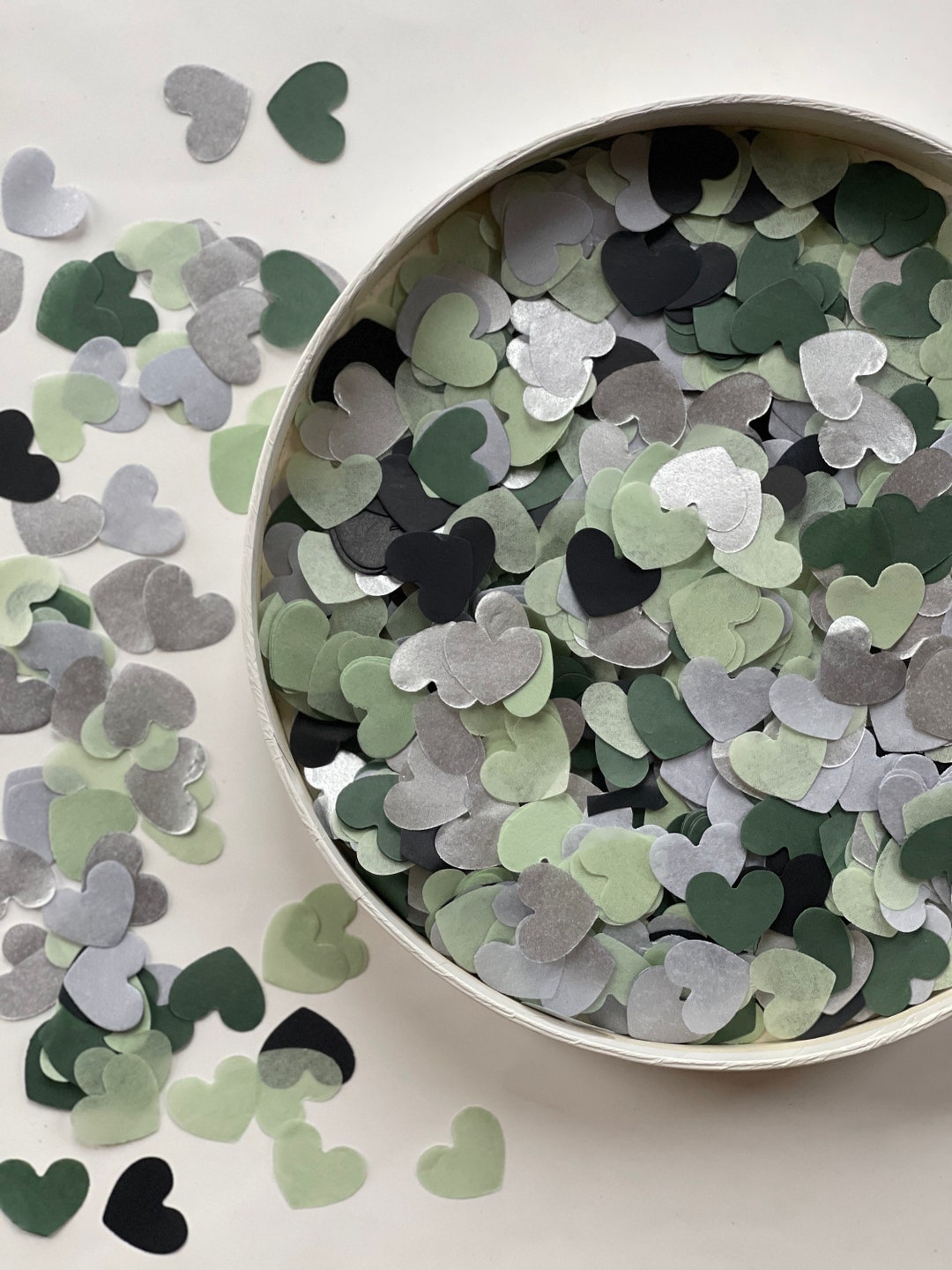 Biodegradable Heart Confetti: Pastel & Silver Wedding Throwing Confetti ...