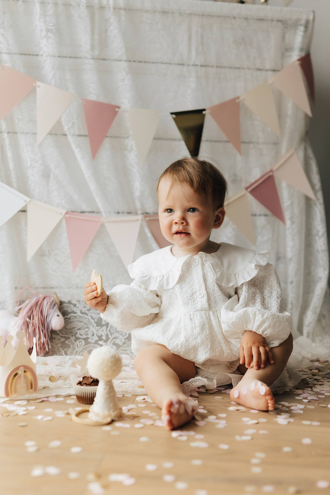 Circle Garland, Paper Flag Garland, Baby Birthday Party, Birthday Decor ...