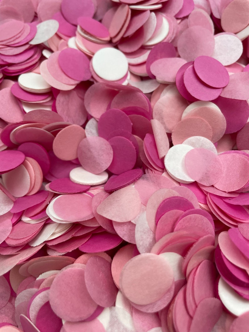 Pink&white Biodegradable Confetti Paper Circle Confetti Tissue Confetti ...