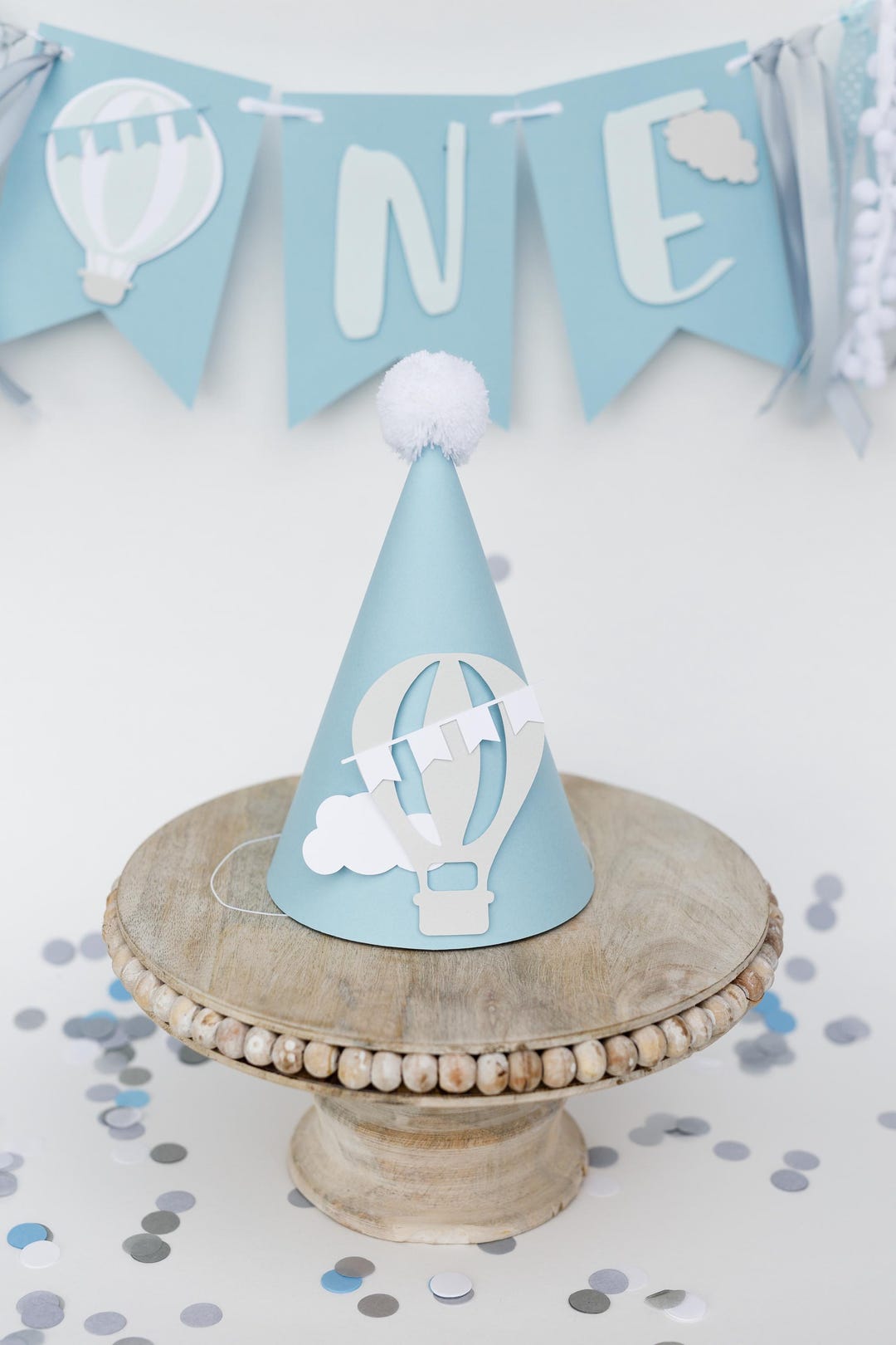 Birthday Party Hat, One Party Hat DIY Paper Party Hat, 1st Birthday Hat ...