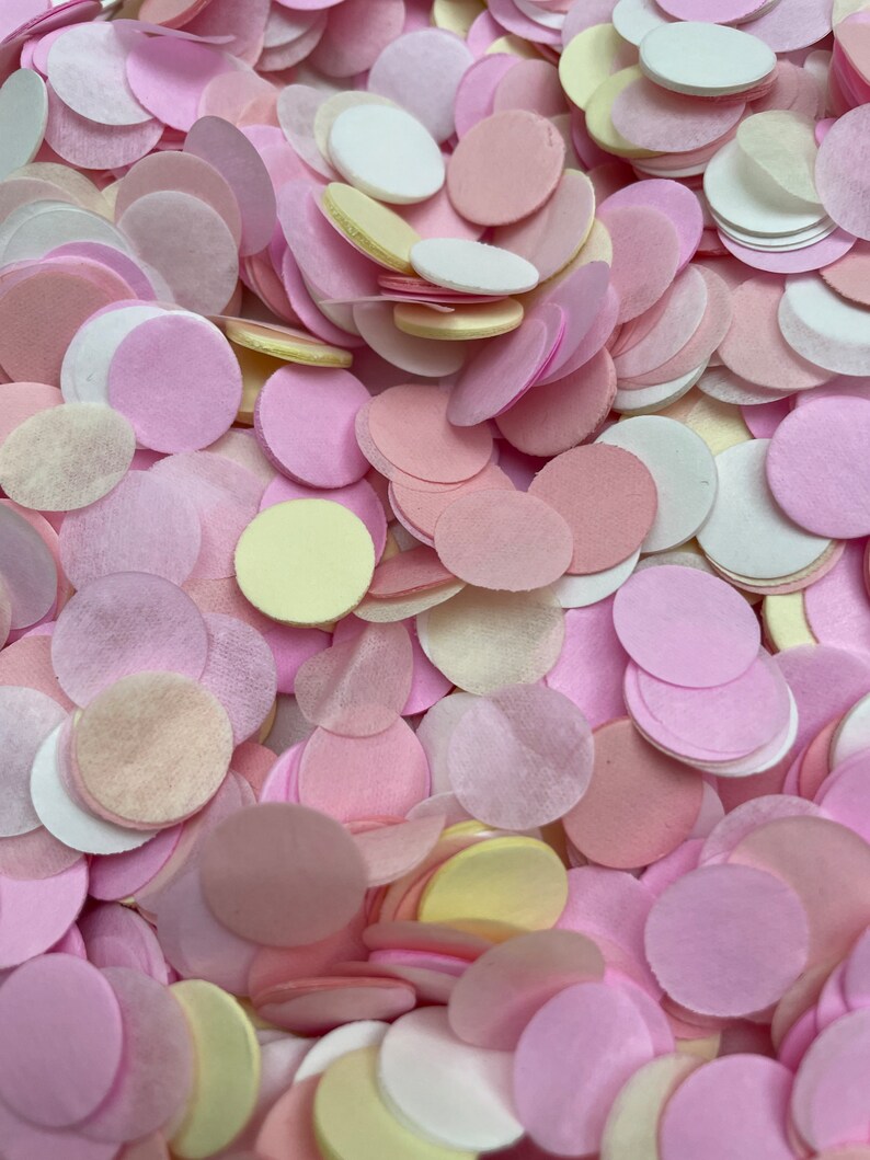 Pink&white Biodegradable Confetti Paper Circle Confetti Tissue Confetti ...