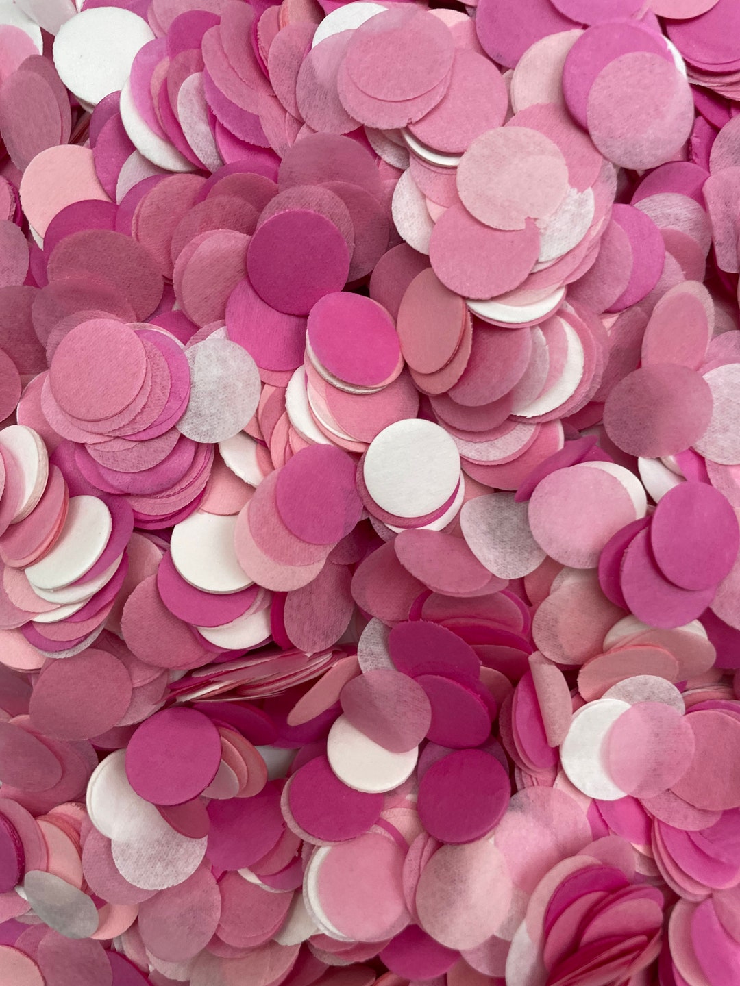 Pink&white Biodegradable Confetti Paper Circle Confetti Tissue Confetti ...