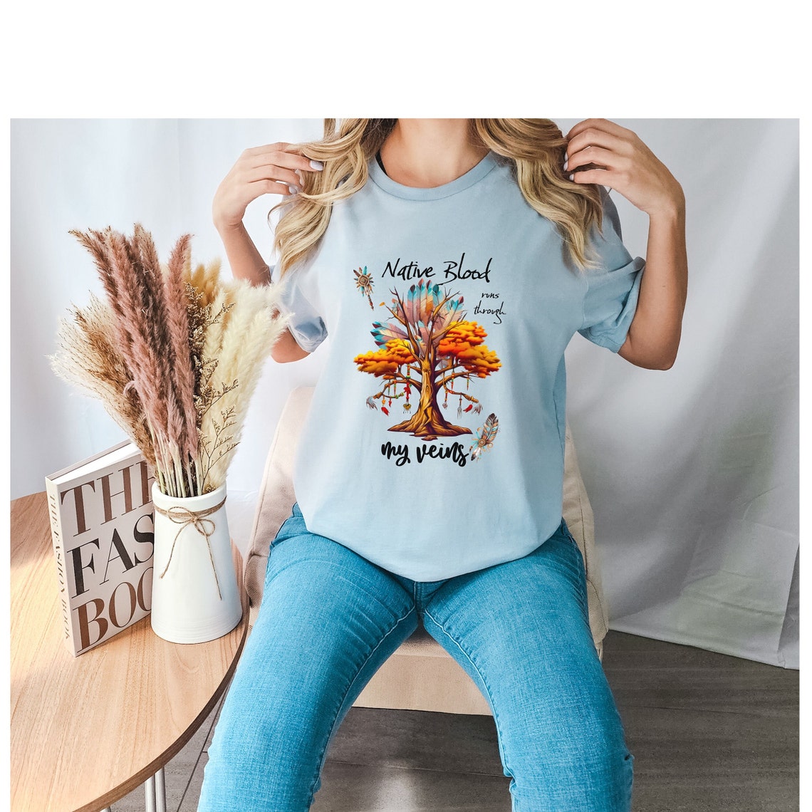 Native Blood Runs Through My Veins T-shirt,american Native Shirt ...