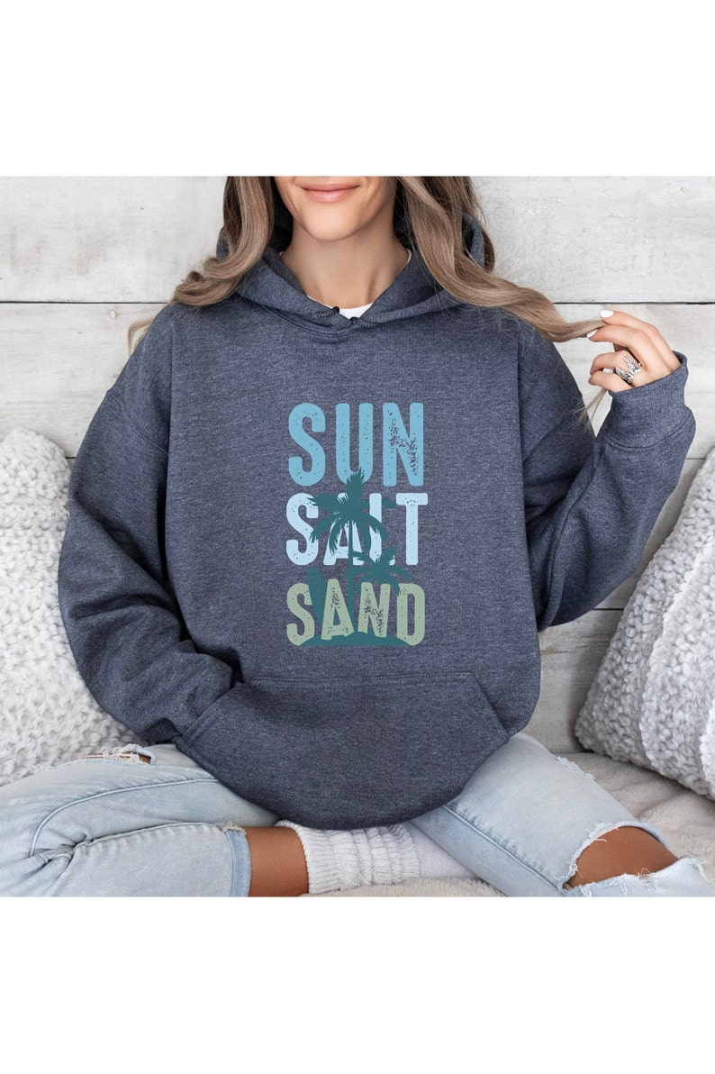 Sun Sand Salt Beach Hoody, Trendy Beach Hoody for Women, Summer ...