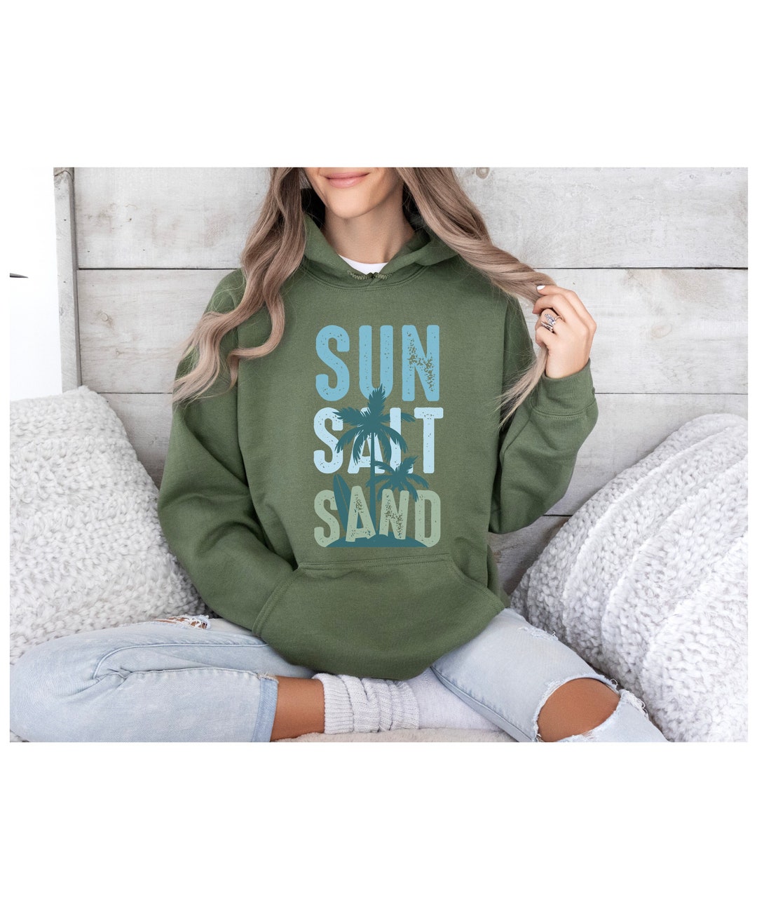 Sun Sand Salt Beach Hoody, Trendy Beach Hoody for Women, Summer ...