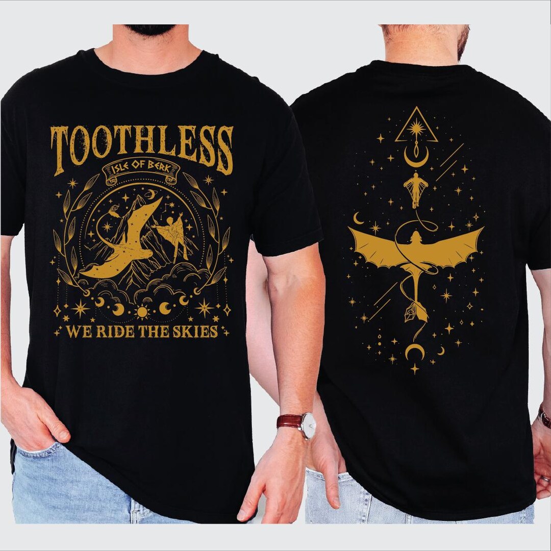 Toothless 2 Sides Shirt, How to Train Your Dragon Tshirt, Mens Womens ...