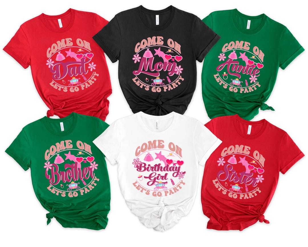 Custom Birthday Matching Tee, Girls Birthday Family Shirt, Girls ...