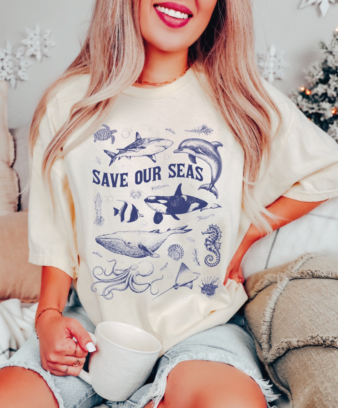 Comfort Colors Sea Shirt, Ocean Animals Tshirt, Sealife Ocean Lover ...