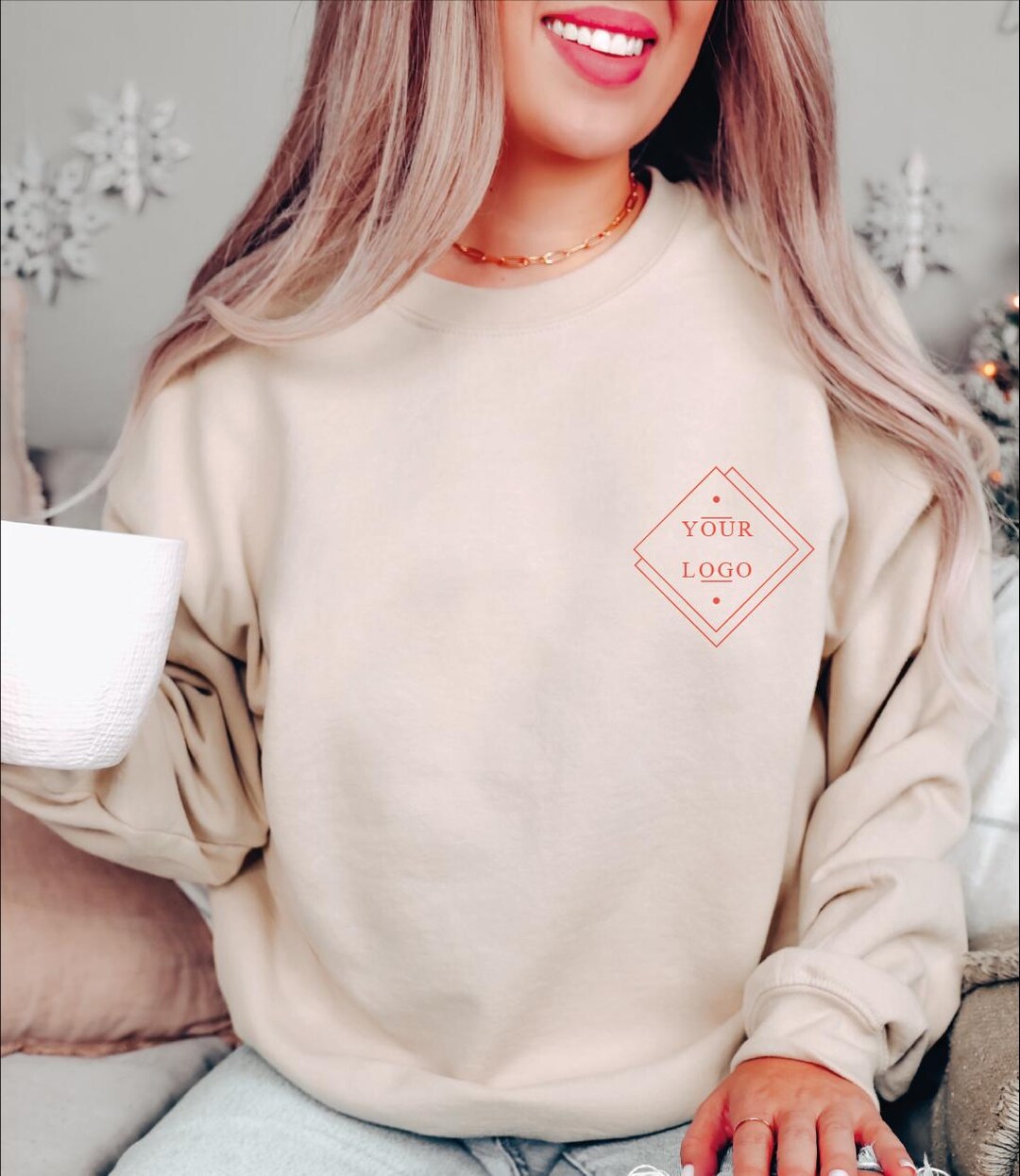 Custom Logo Sweatshirt, Custom Company Logo Sweat, Custom Team Logo ...