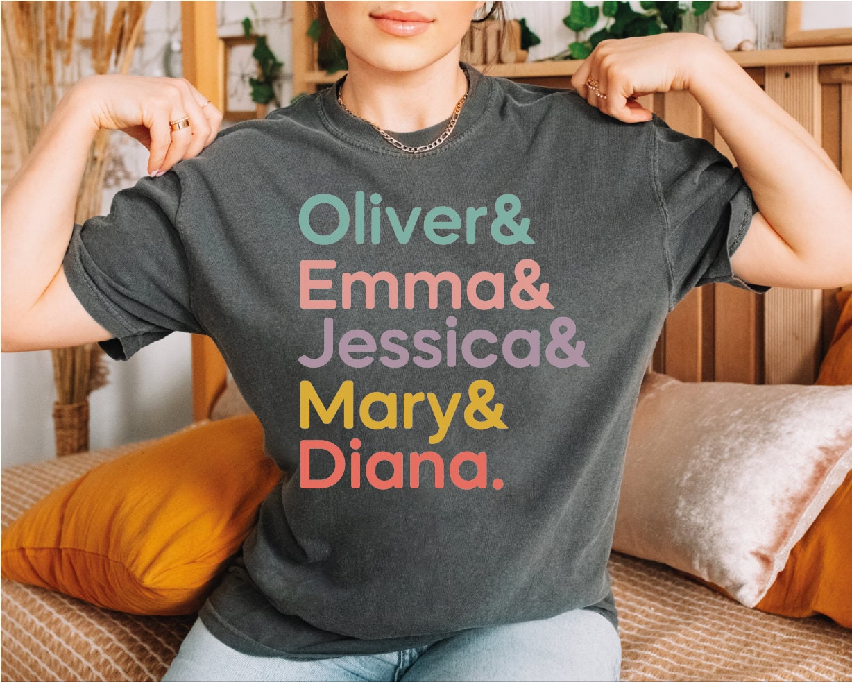 Custom Name List Shirt, Helvetica Font Name List, Funny List T-shirt ...