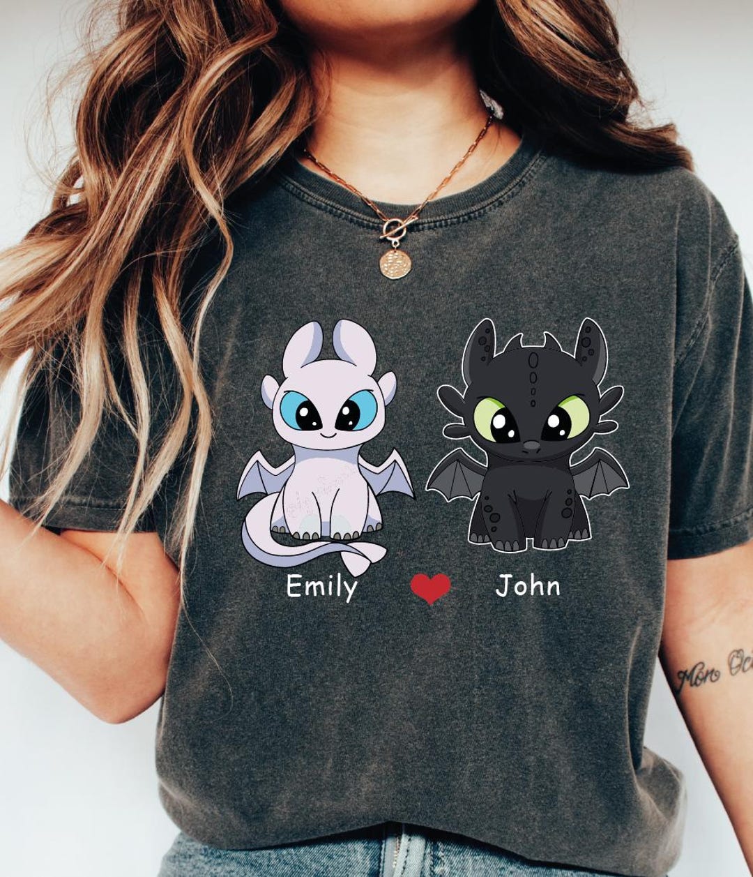 Toothless and Light Fury Shirts, Custom Couples Tshirts, How to Train ...