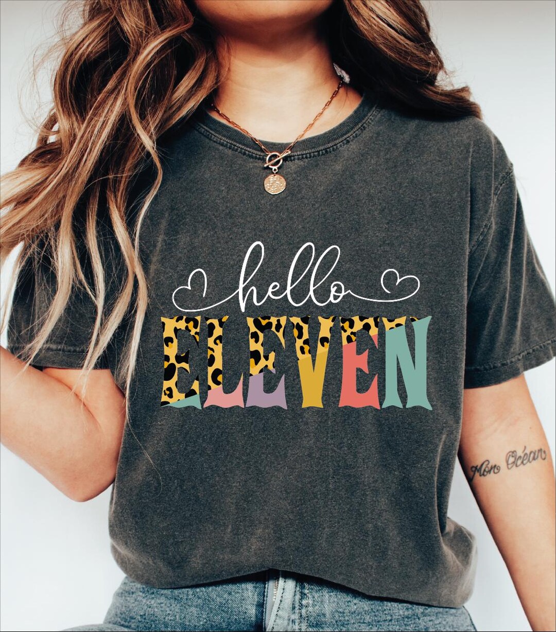 Hello 11 Birthday Shirt, Hello Eleven Shirt, Eleventh Birthday Shirt ...