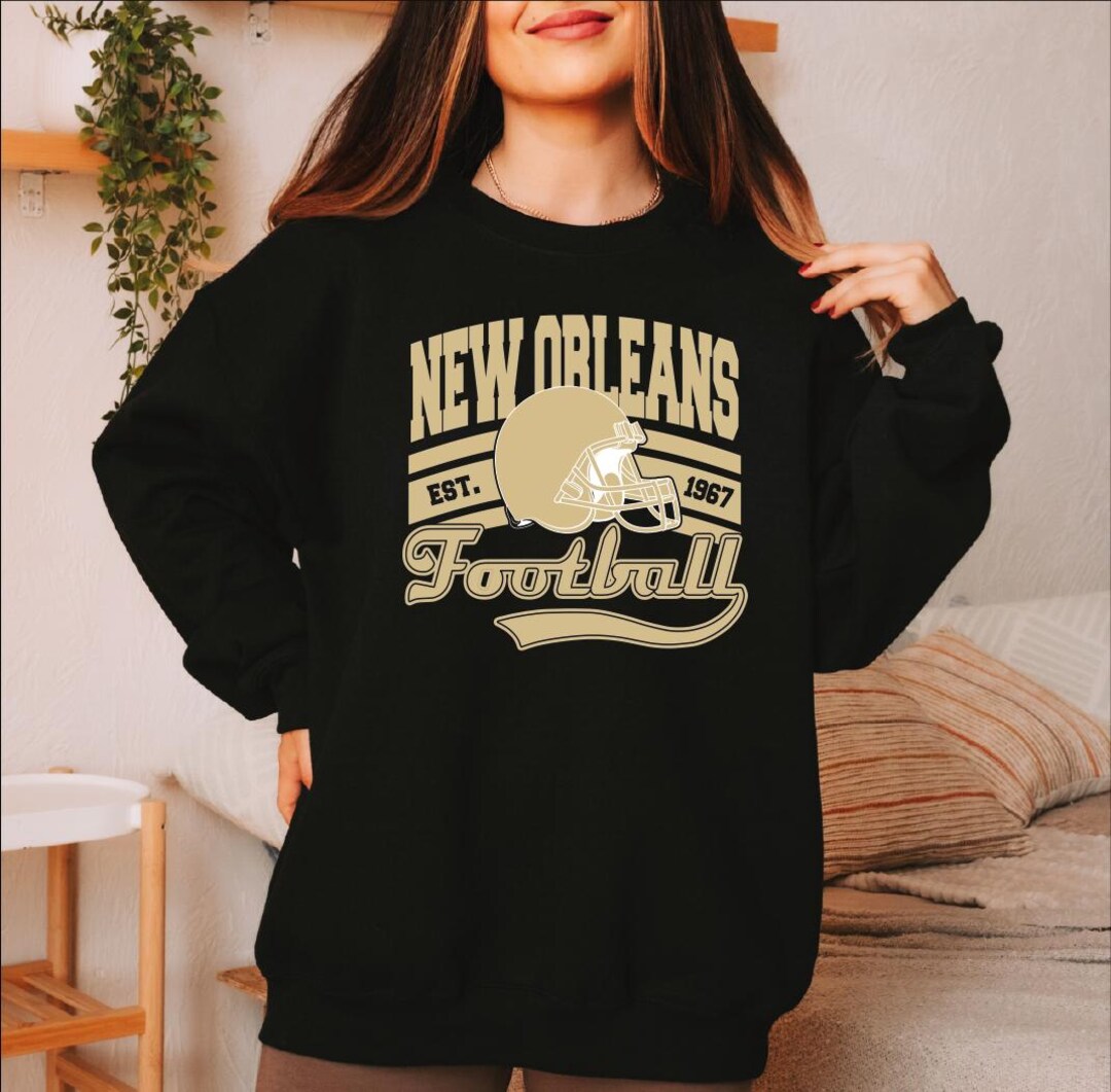 New Orleans Vintage Style Football Game Day Sweatshirt, Adult Youth New ...